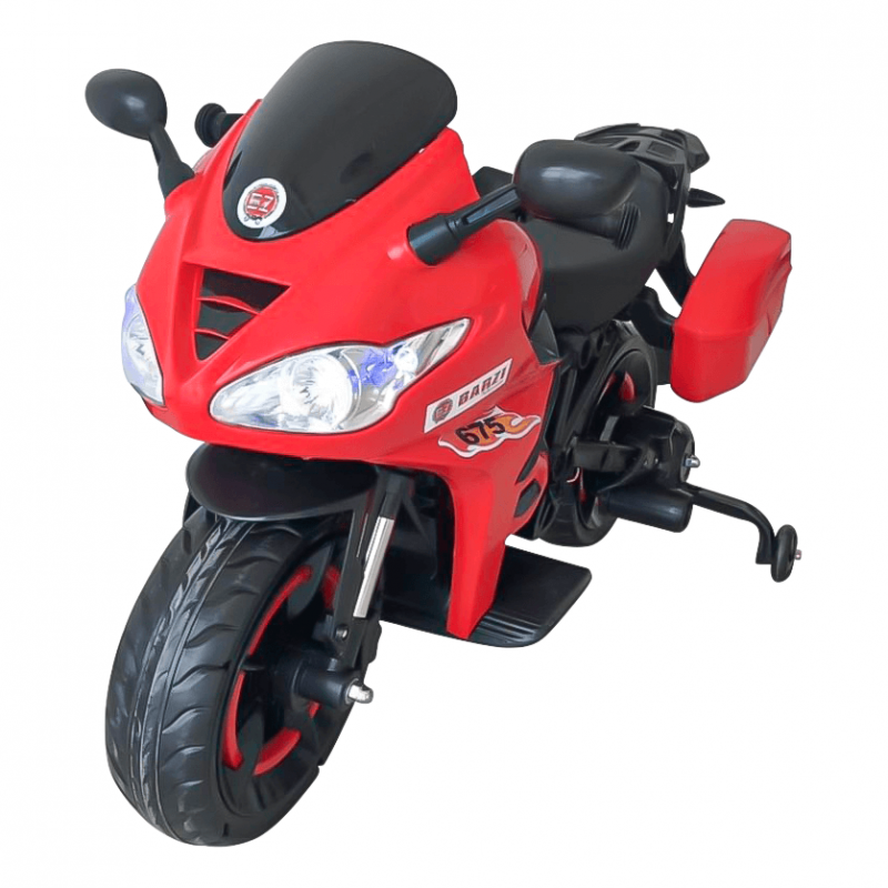 Moto Elétrica Infantil BZ R1 12V Vermelha com Rodinhas de Apoio, Música ...