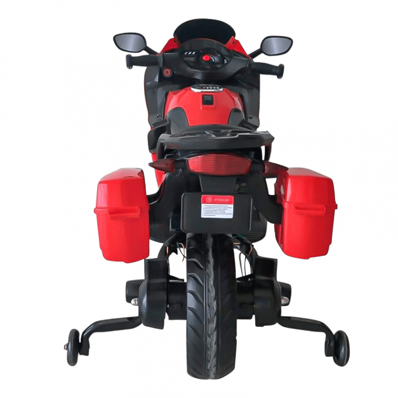 Moto Elétrica Infantil BZ R1 12V Vermelha com Rodinhas de Apoio, Música ...